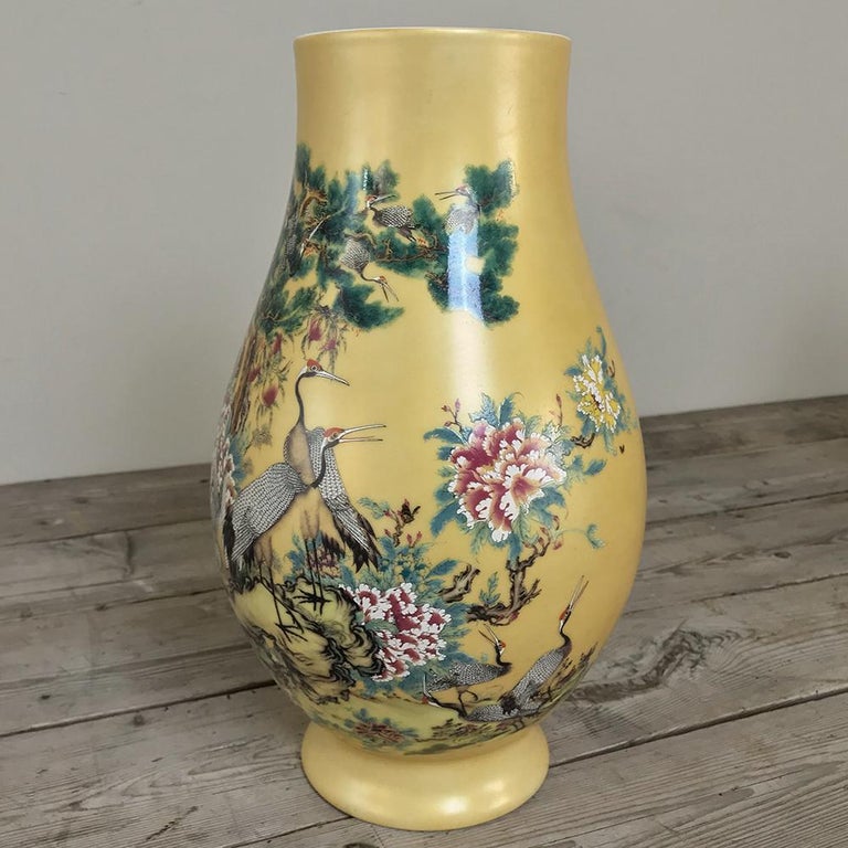 Pair of Antique Hand-Painted Chinese Vases For Sale at 1stDibs ...