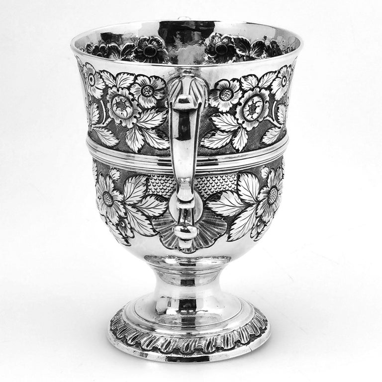 Pair of Antique Irish Solid Silver Cups Dublin, 1775 at 1stDibs
