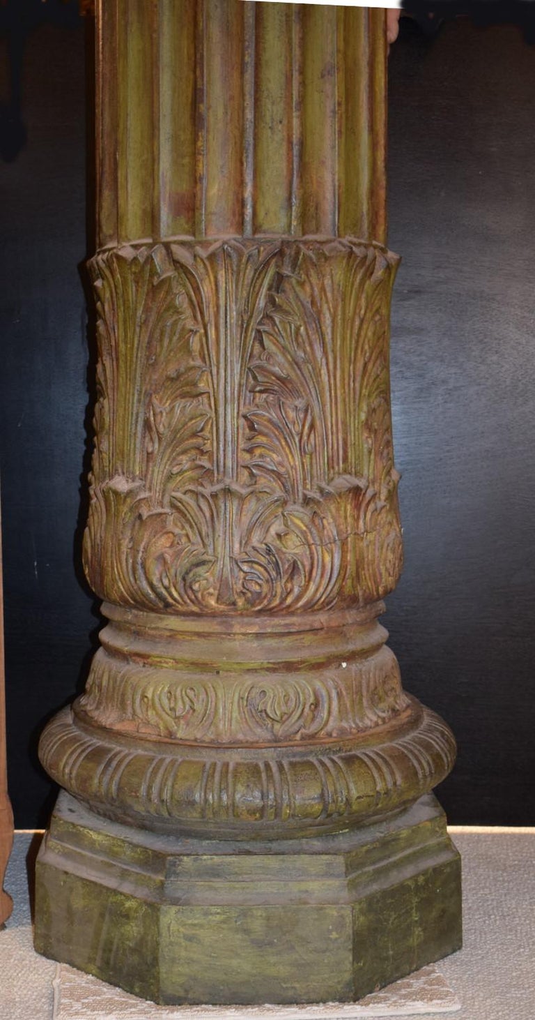 Pair of Antique Iron Columns For Sale at 1stDibs