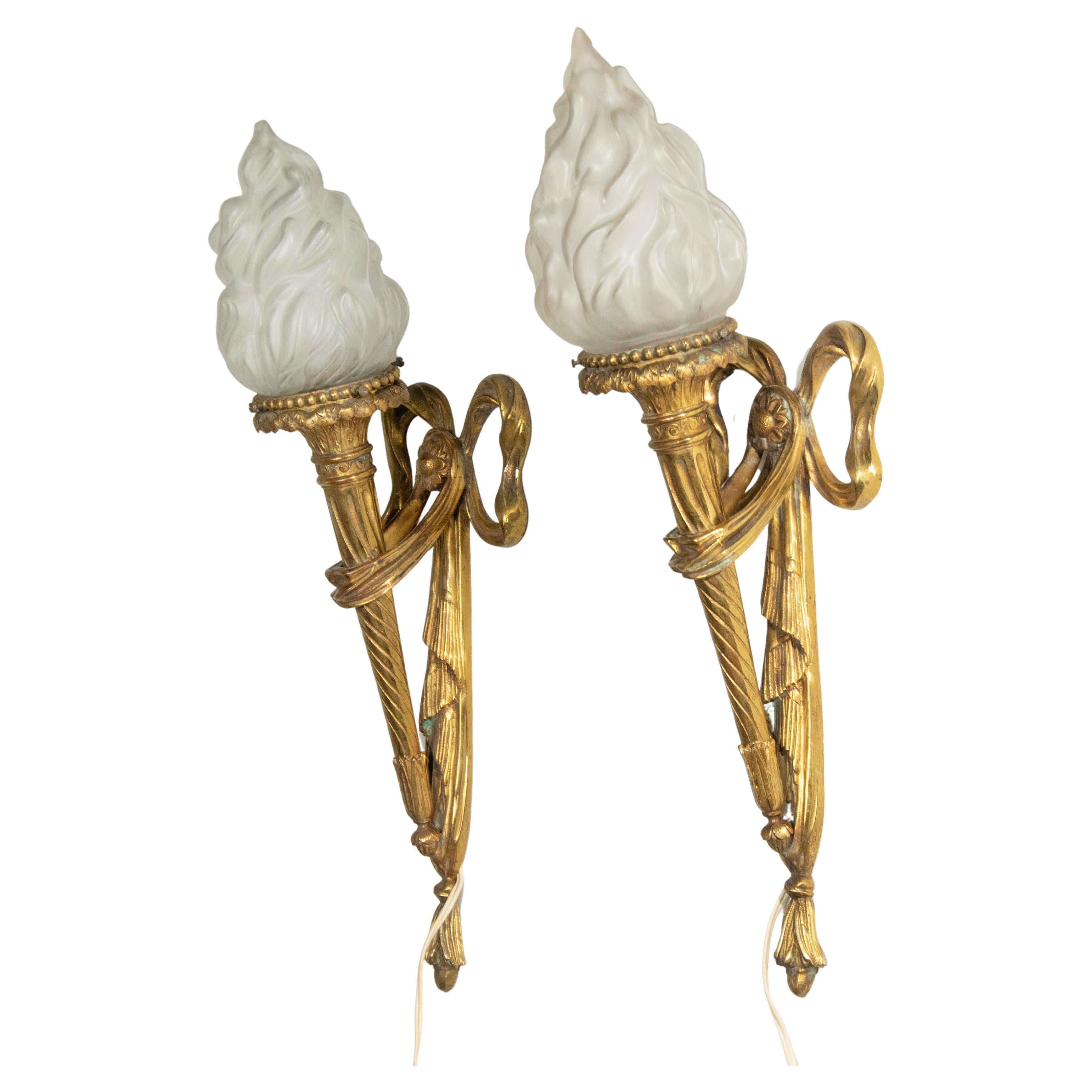 French Bronze Hand Hold Torch Wall Sconces at 1stDibs | hand holding ...