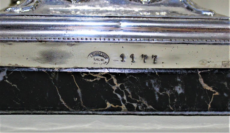 Pair of Antique Silver Plated Converted Candlestick Lamps J. Ehrlich ...