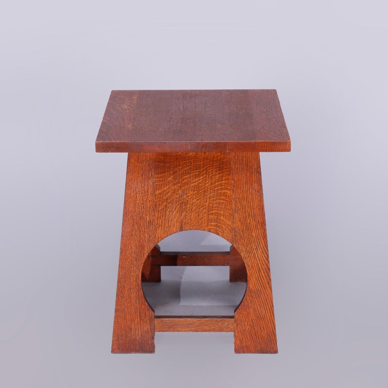 Pair of Arts and Crafts Mission Oak Tabouret Stands, Roycroft by ...