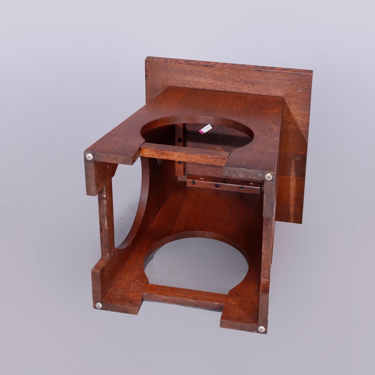 Pair of Arts and Crafts Mission Oak Tabouret Stands, Roycroft by ...