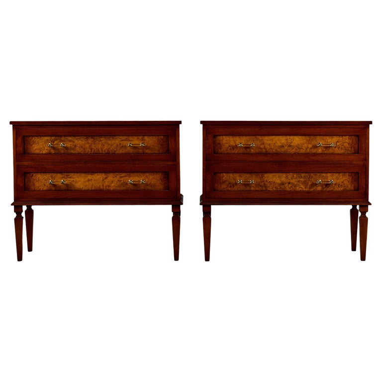 Pair Bespoke Walnut Chest of Drawers at 1stDibs