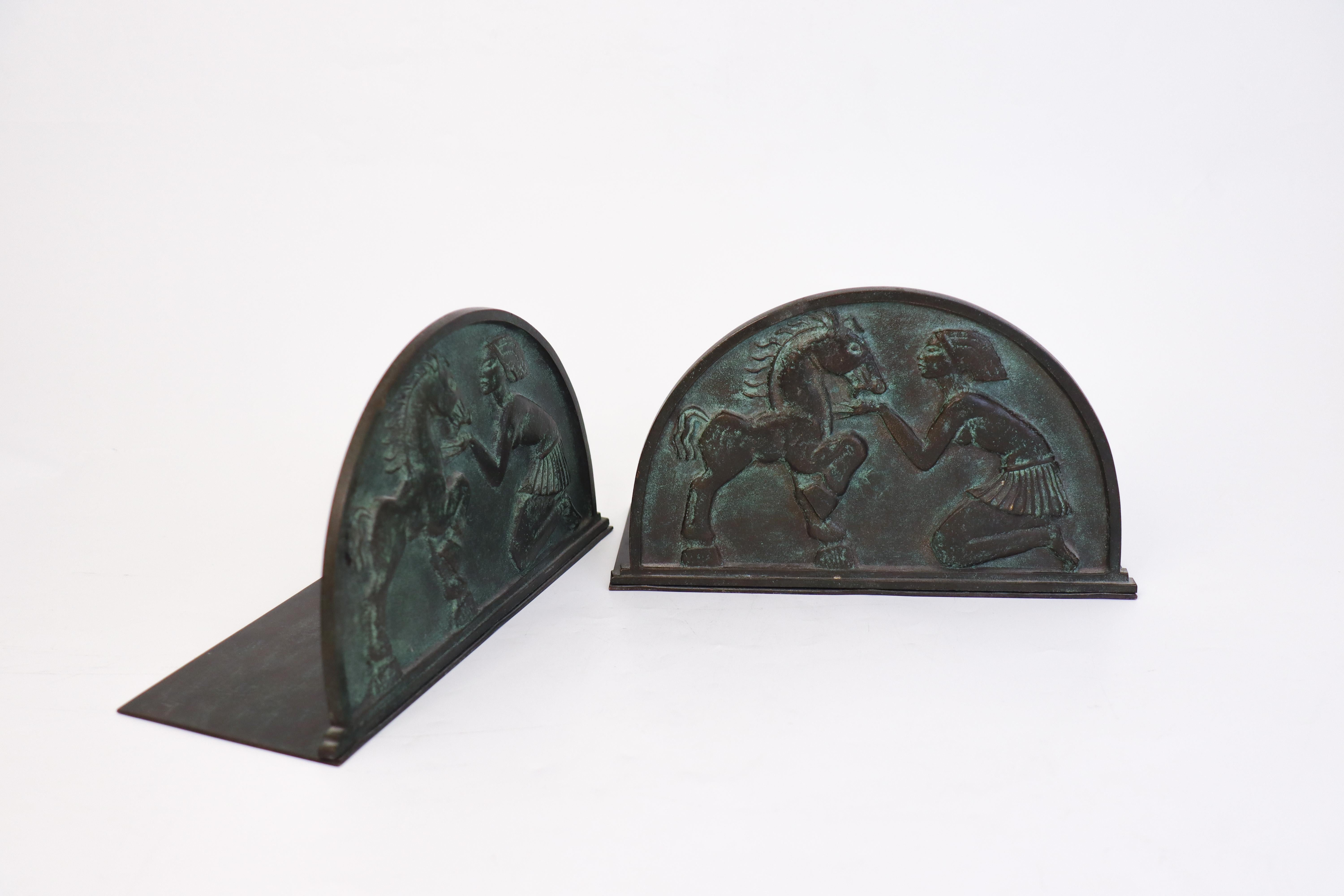 Pair Bookends - Swedish Grace / Modern Bronze Ystad Metall, Carl-Einar ...