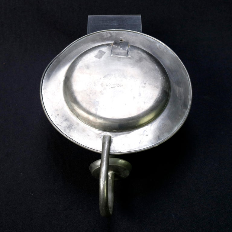 Pair British Colonial Style Pewter Candle Wall Sconces, circa 1930 at ...