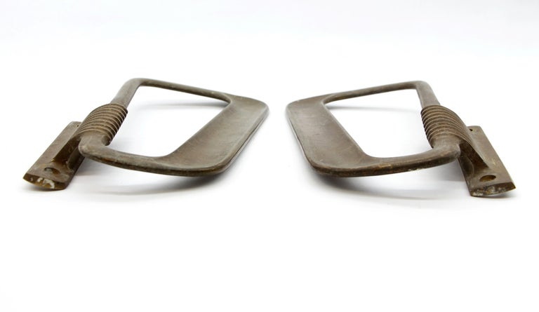 Pair Bronze Italian Exterior Door Entry Pulls by Brevettato For Sale at ...