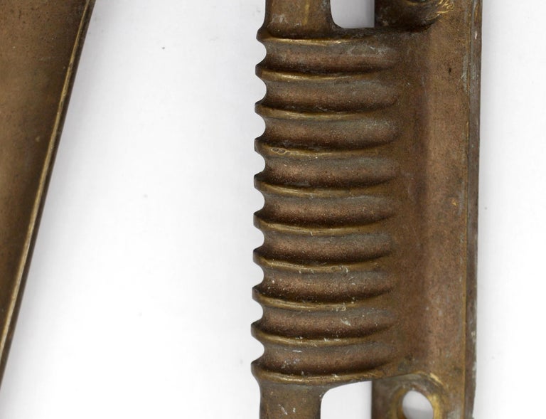 Pair Bronze Italian Exterior Door Entry Pulls by Brevettato For Sale at ...