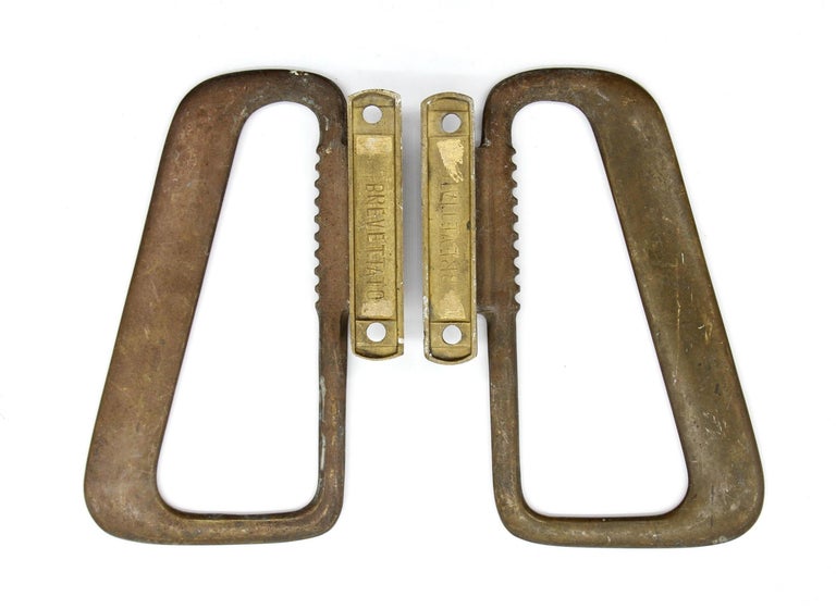 Pair Bronze Italian Exterior Door Entry Pulls by Brevettato For Sale at ...