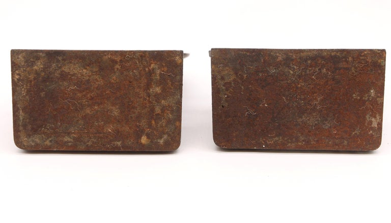 Pair Cast Iron Viking Ship Bookends Full Sail Bradley and Hubbard ...