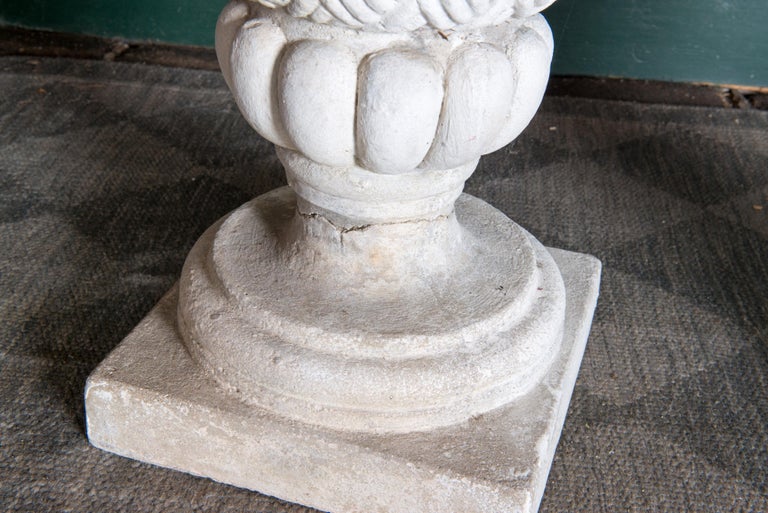 Pair Cast Stone Fruit and Flower Filled Urn Garden Ornaments For Sale ...