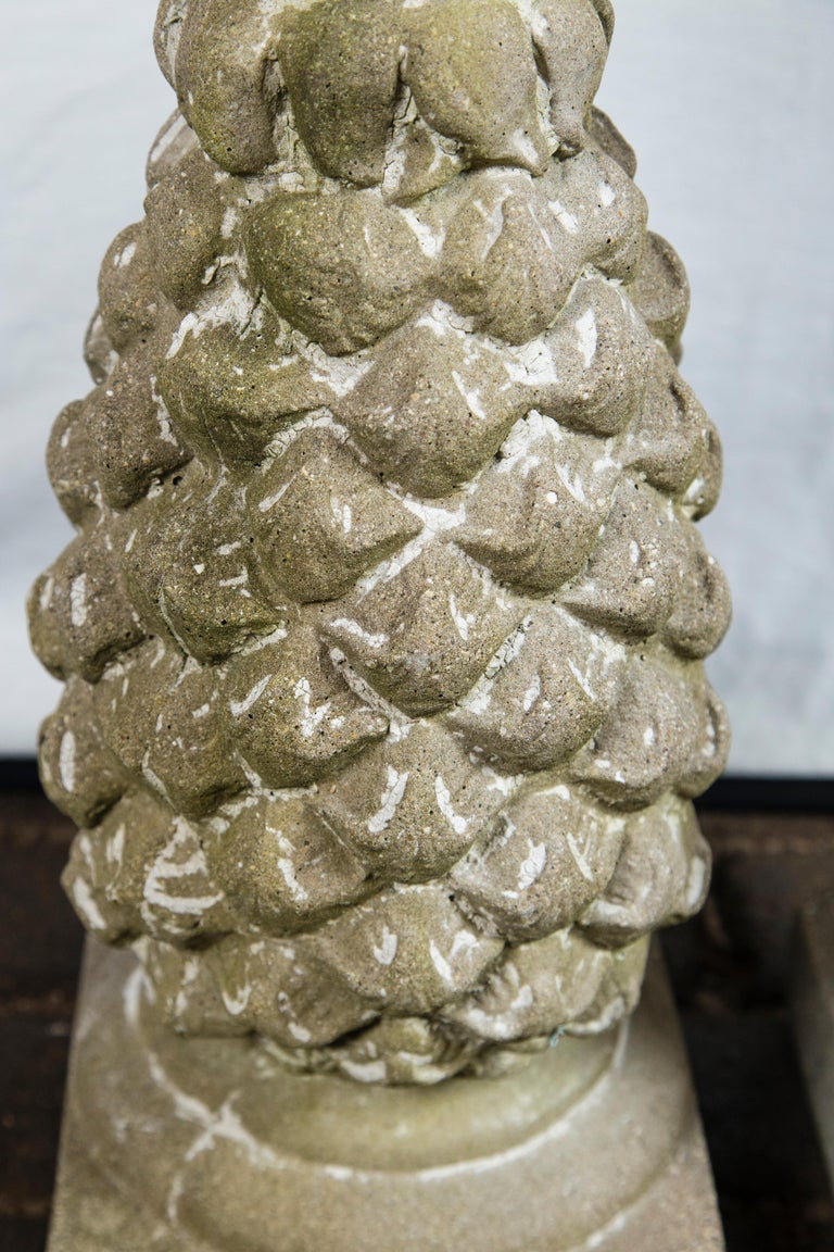 Pair of Cast Stone Pineapple Garden Ornaments at 1stDibs | stone ...