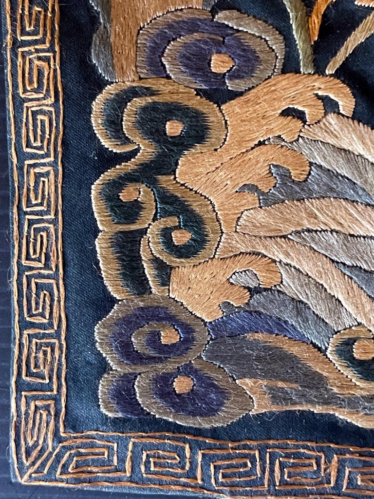 Pair Chinese Embroidered Fourth Rank Badges Qing Dynasty For Sale at ...