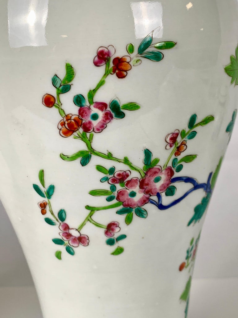 Pair of Chinese Porcelain Mantle Vases in the Famille Rose Palette at ...