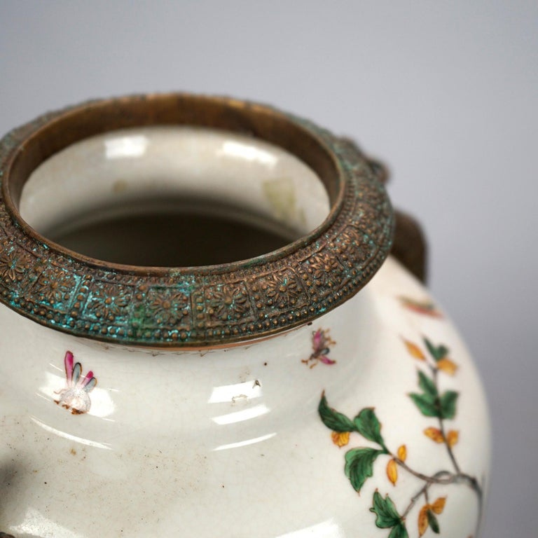 Pair Chinese Porcelain Game Vases with Figural Bronze Mounts 20th C at ...