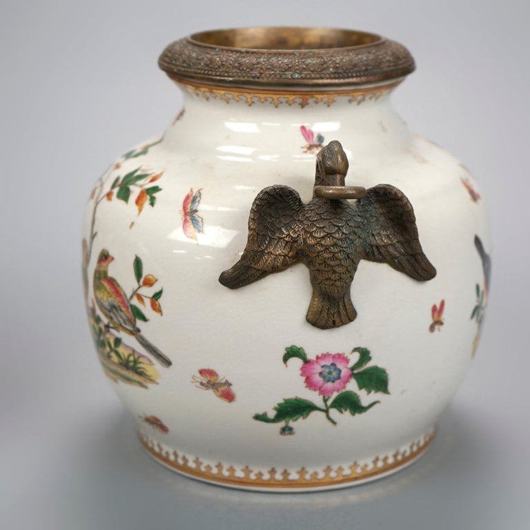 Pair Chinese Porcelain Game Vases with Figural Bronze Mounts 20th C at ...