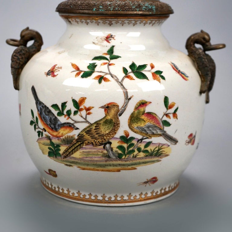 Pair Chinese Porcelain Game Vases with Figural Bronze Mounts 20th C at ...