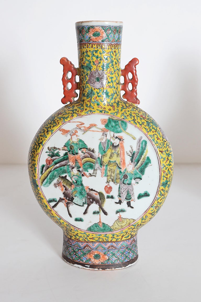 Pair of Chinese Porcelain Moon Flask Vases For Sale at 1stDibs ...