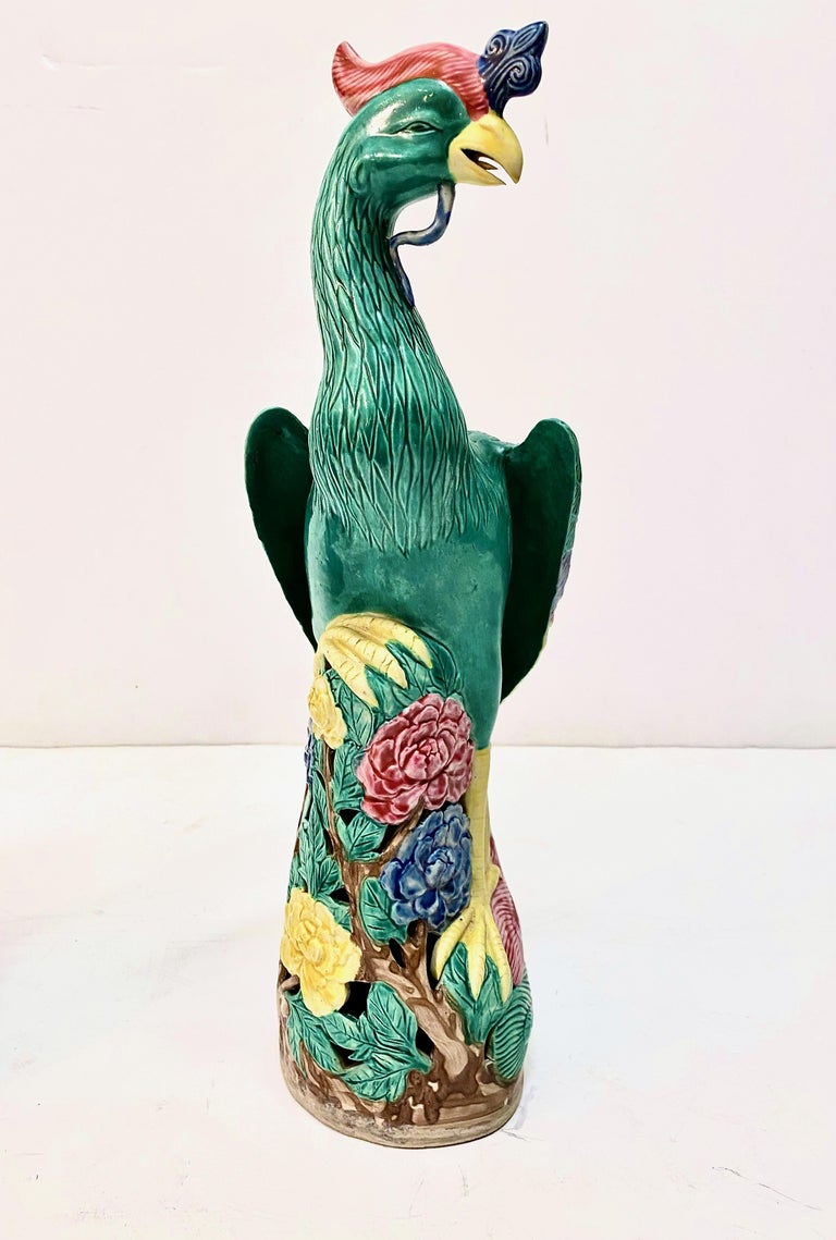 Pair of Chinese Porcelain Phoenix Birds, Mid-20th Century For Sale at ...