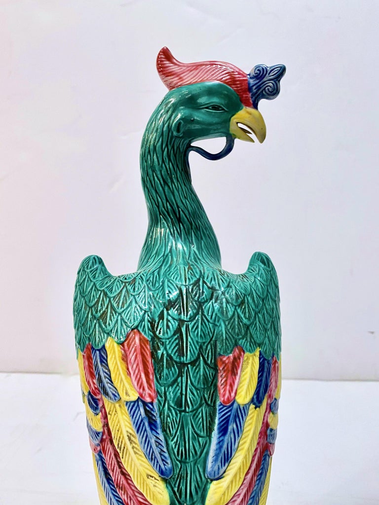 Pair of Chinese Porcelain Phoenix Birds, Mid-20th Century For Sale at ...