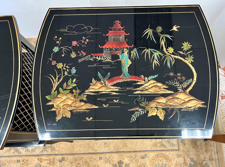 Pair Chinoiserie Tables at 1stDibs