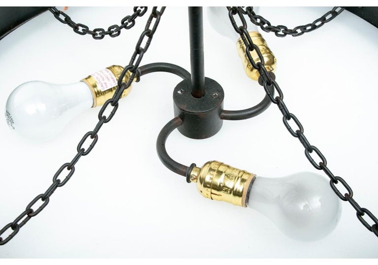 Pair Contemporary Paint Decorated Fixtures For Sale at 1stDibs