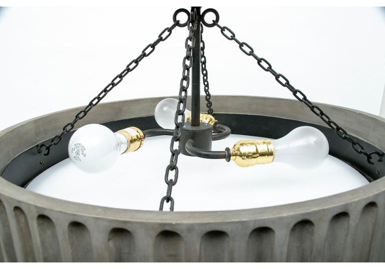 Pair Contemporary Paint Decorated Fixtures For Sale at 1stDibs