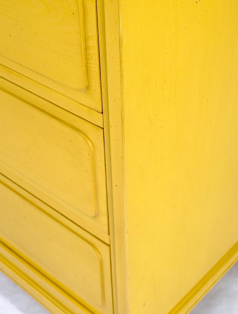 Pair Davis Mid-Century Modern Lemon Yellow Drop Pulls 3 Drawers ...