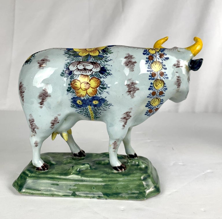 Pair Delft Cows 18th Century Made De Porceleyne Lampetkan Netherlands ...