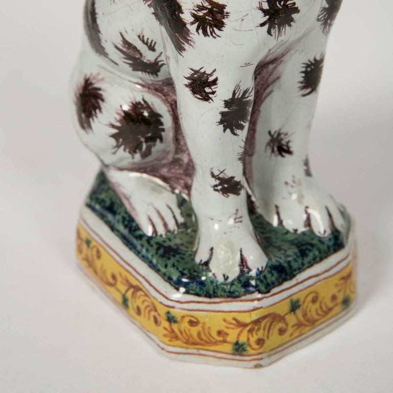 Pair of Delft Dog and Cat at 1stDibs