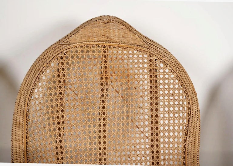 Pair Emmanuelle Wicker and Cane Chairs, c.1940-1960 at 1stDibs