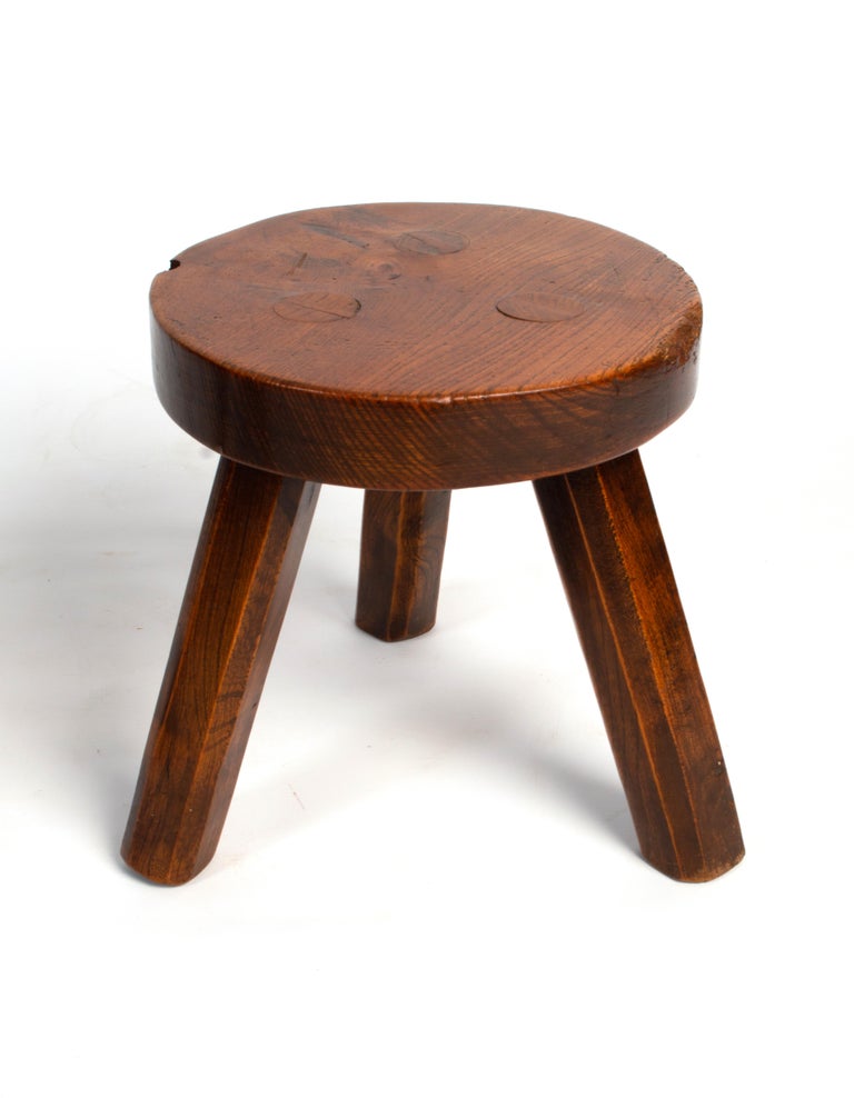 Pair English Arts and Crafts Elm Cricket Stools, circa 1950 For Sale at ...