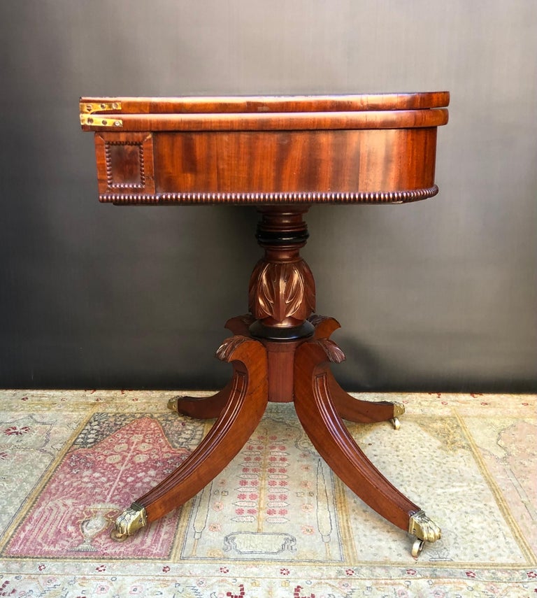 Pair English Regency Mahogany Card Tables / Tea Table, 19th Century For ...