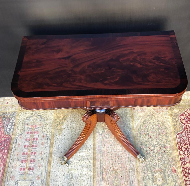 Pair English Regency Mahogany Card Tables / Tea Table, 19th Century For ...