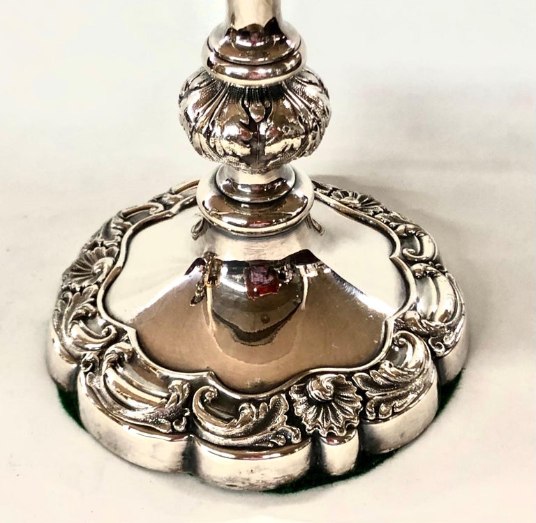 Pair Fabulous Antique English Sheffield Plate Rococo Shell Motif ...