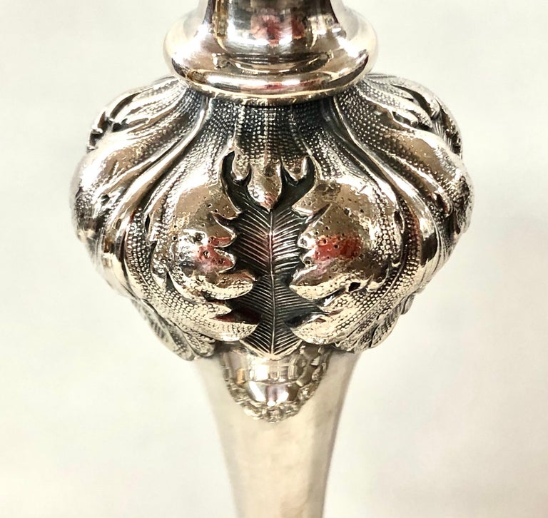 Pair Fabulous Antique English Sheffield Plate Rococo Shell Motif ...