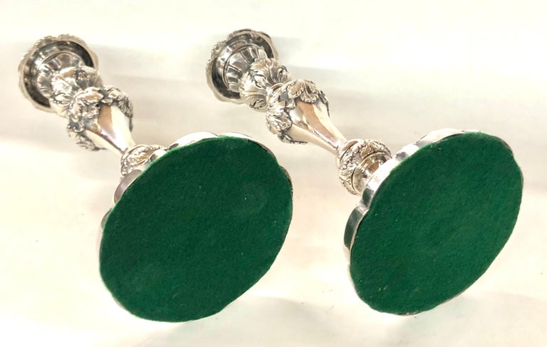 Pair Fabulous Antique English Sheffield Plate Rococo Shell Motif ...