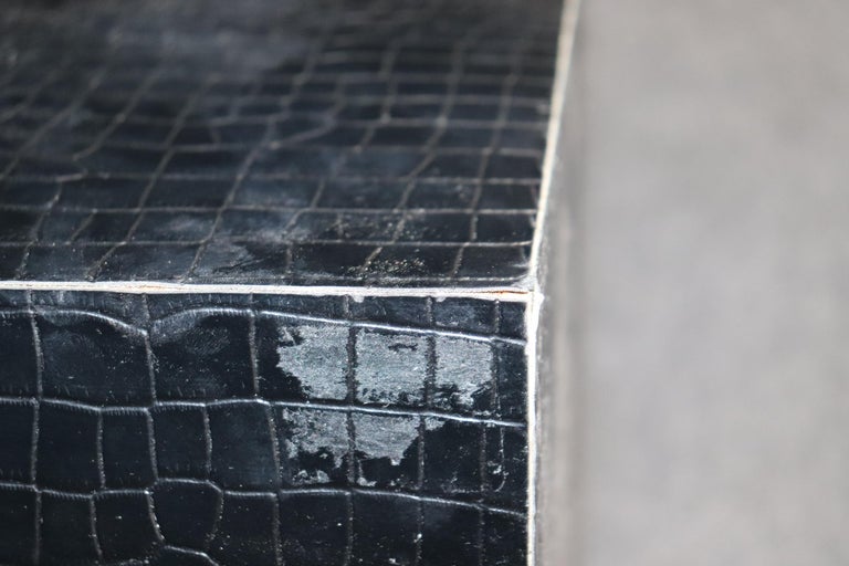 Pair Faux Snake Skin Pedestals For Sale at 1stDibs