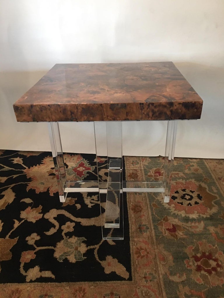 Pair of Faux Tortoise Shell Table by Pegaso Gallery Design For Sale at ...