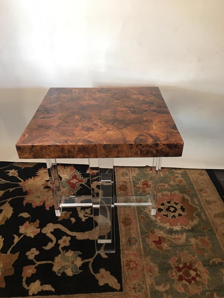 Pair of Faux Tortoise Shell Table by Pegaso Gallery Design For Sale at ...