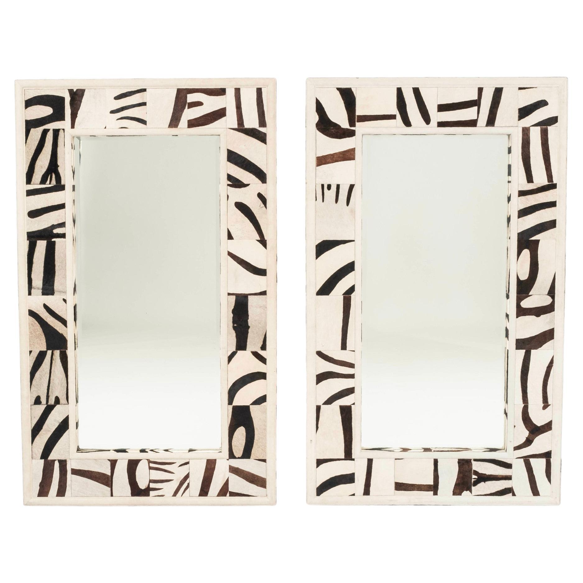 Zebra Striped Onyx Mirror For Sale at 1stDibs