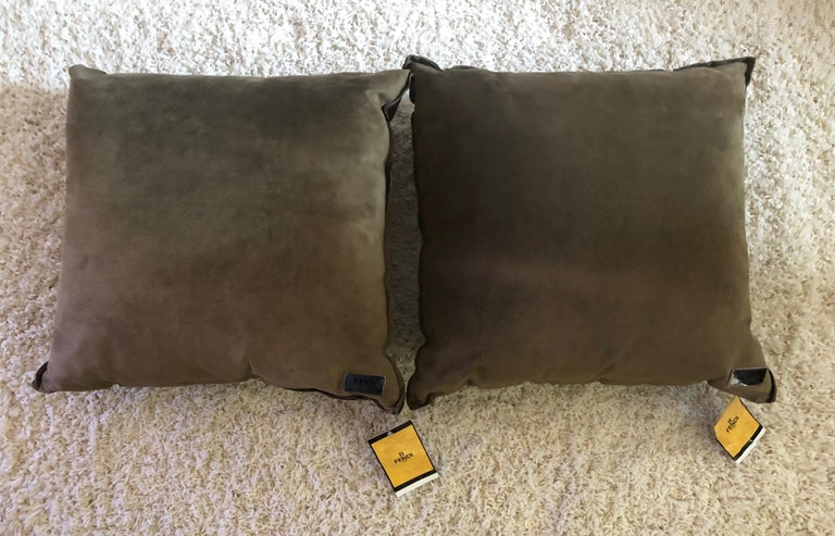 Pair of Fendi Large Suede Pillows at 1stDibs | fendi pillow case, fendi ...