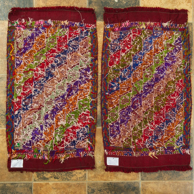 Pair Flatwave Turkish "Cicim" YASTIK For Sale at 1stDibs
