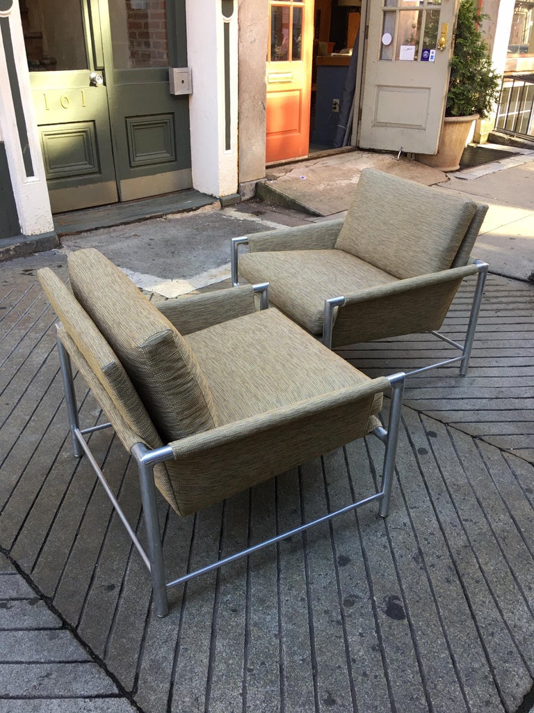 Pair of Founders Aluminum Lounge Chairs at 1stDibs