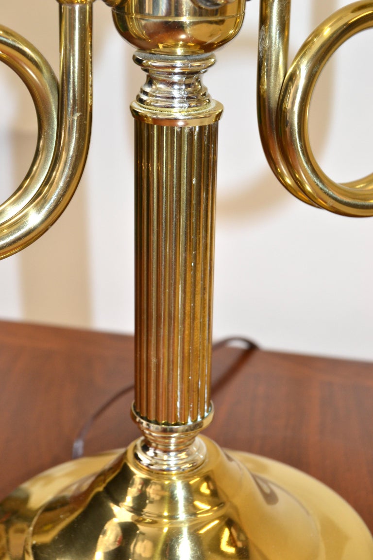 Pair French Alsy Vintage Solid Brass 2 Arm Trumpet Horn Bouillotte Lamp ...