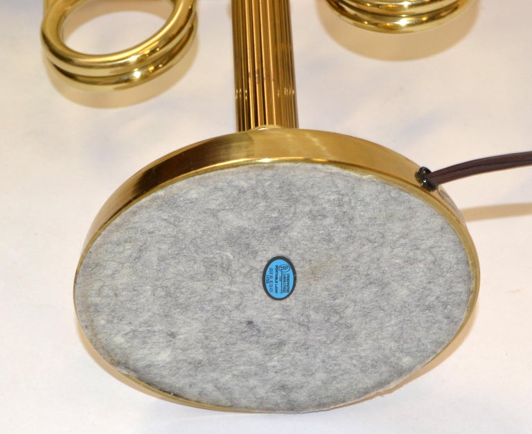 Pair French Alsy Vintage Solid Brass 2 Arm Trumpet Horn Bouillotte Lamp ...