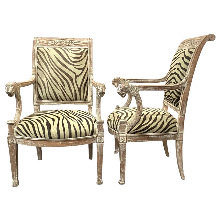Pair French Arm Chairs For Sale at 1stDibs