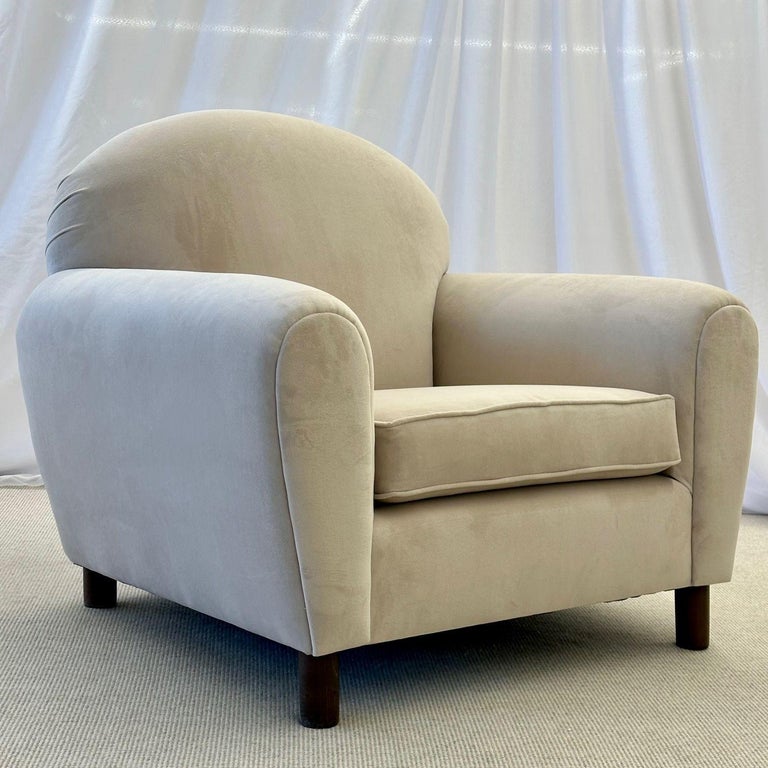 Pair French Art Deco Style Club / Lounge Chairs, Manner Royere / Gouffe ...