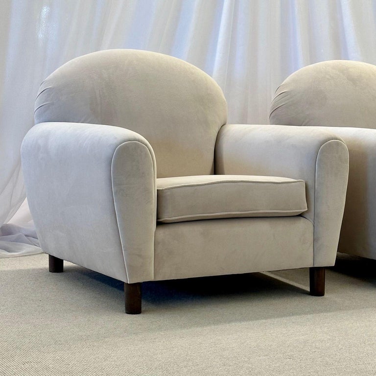 Pair French Art Deco Style Club / Lounge Chairs, Manner Royere / Gouffe ...