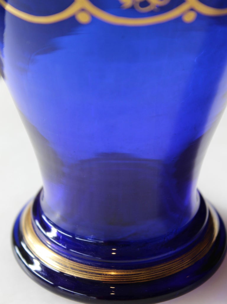 Pair of French Blue Glass Baluster Vases, 19th Century For Sale at ...